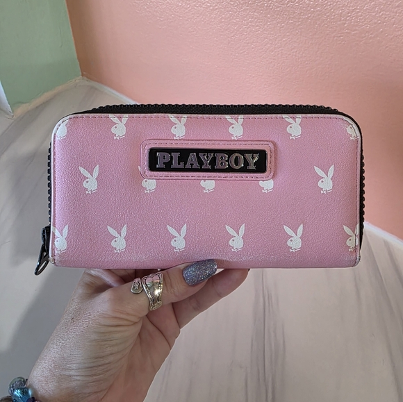 PLAYBOY | Bags | Playboy Pink Wallet With Bunny Print Y2k Baddie Bling ...